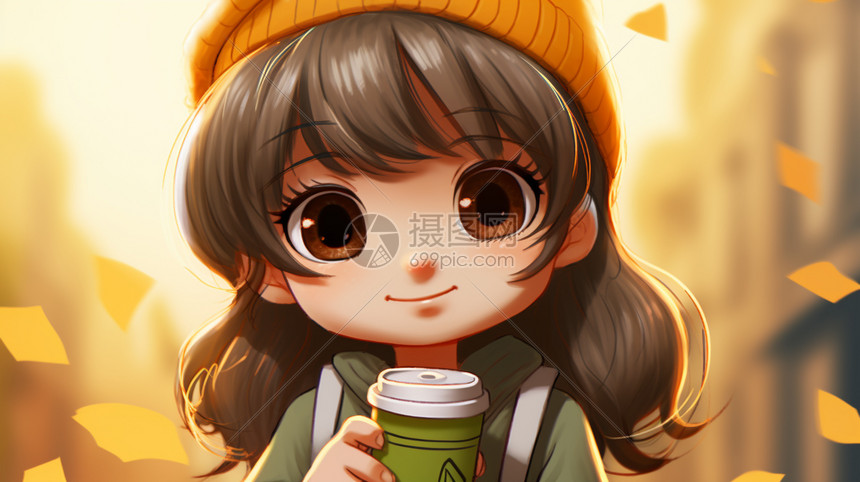 可爱的女孩图像插画图片下载-正版图片600462995-摄图网