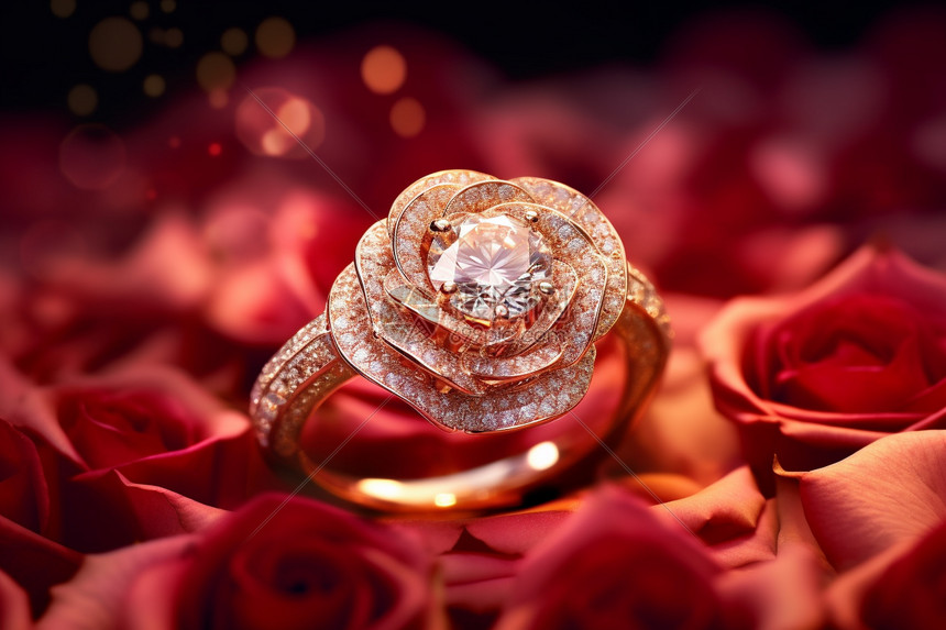 永恒优雅的钻石戒指高清图片下载-正版图片600468496-摄图网