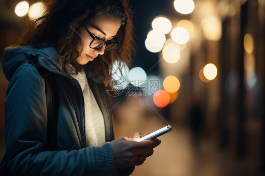 低头看手机的女性高清图片下载-正版图片600469258-摄图网