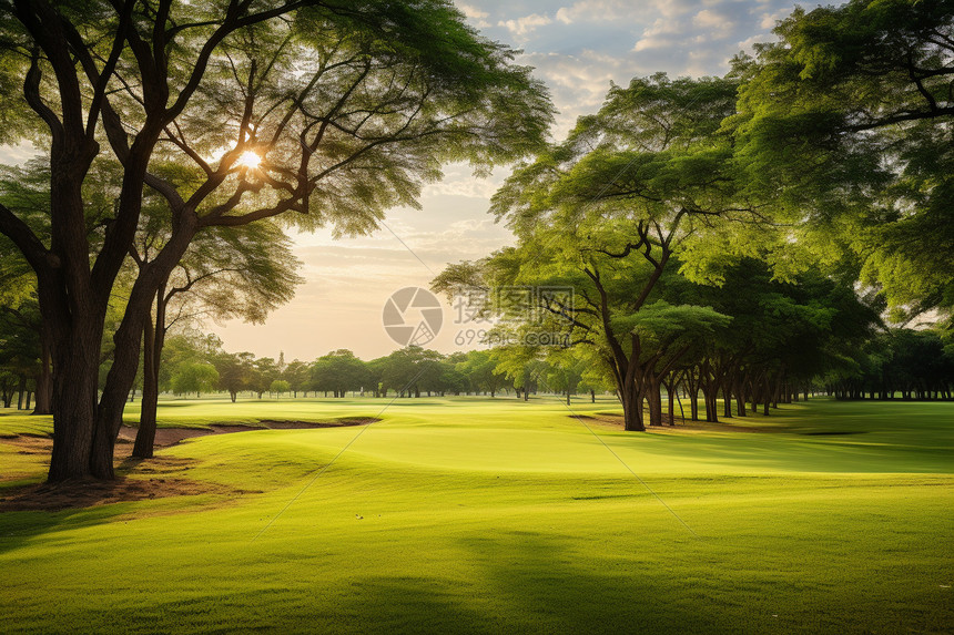 夏季公园草地的美丽景观高清图片下载-正版图片600472292-摄图网