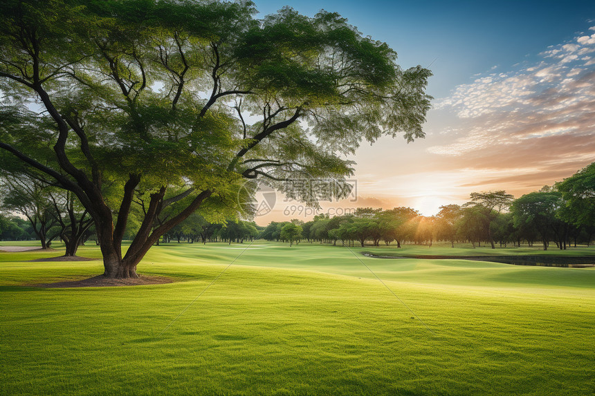 郁郁葱葱的公园草地景观高清图片下载-正版图片600472293-摄图网