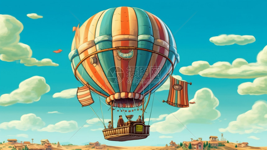 卡通的热气球插画图片下载-正版图片600482029-摄图网