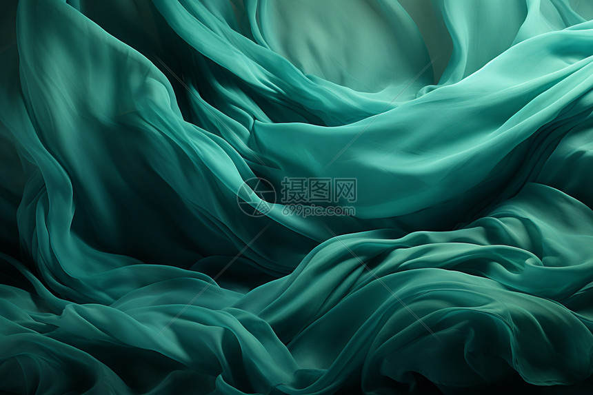 清新绿蓝波浪图片素材-正版创意图片600487574-摄图网