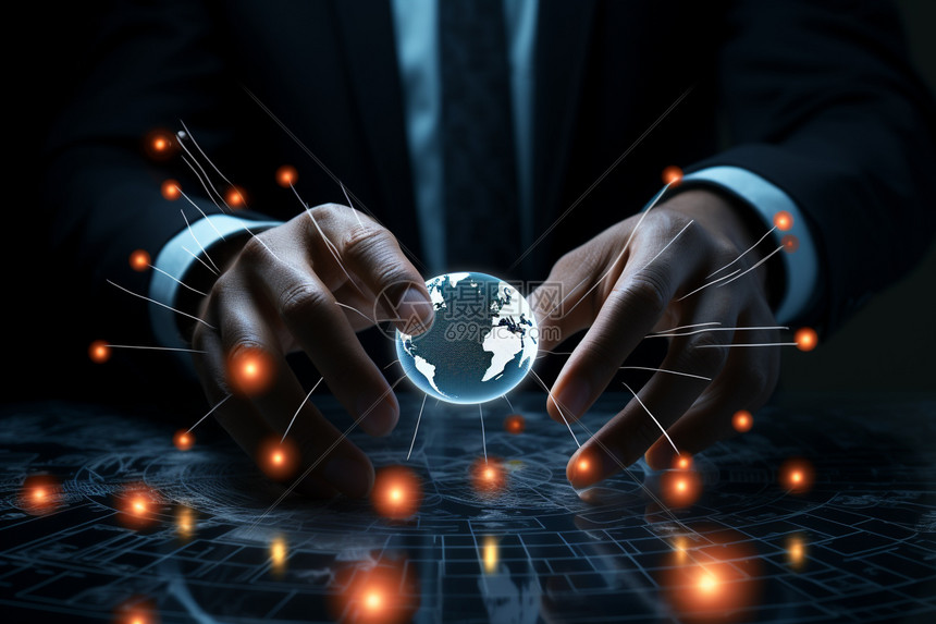 数据全球化的背景图片素材-正版创意图片600488363-摄图网
