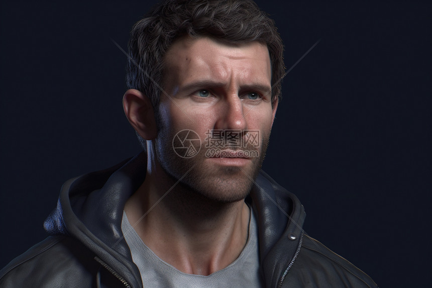 3D男性模型插画图片下载-正版图片600496056-摄图网