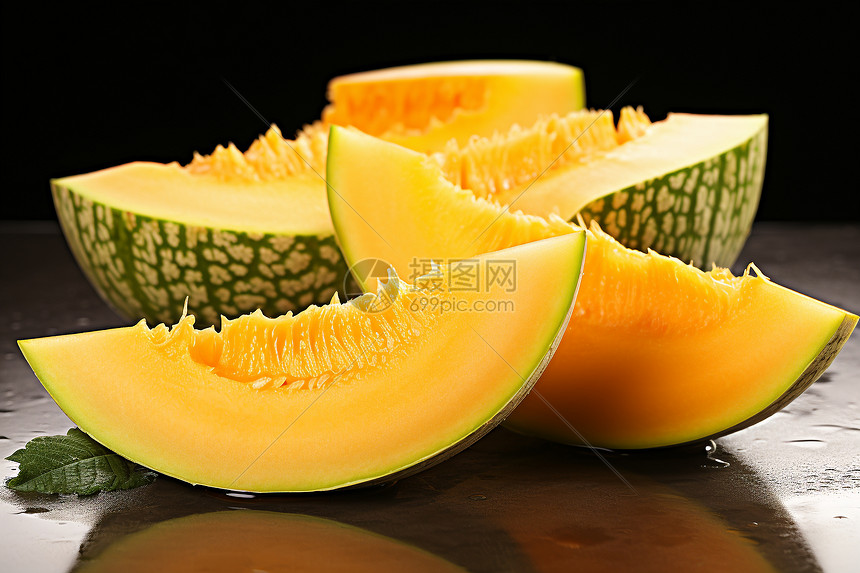 清新多汁的甜瓜高清图片下载-正版图片600498496-摄图网