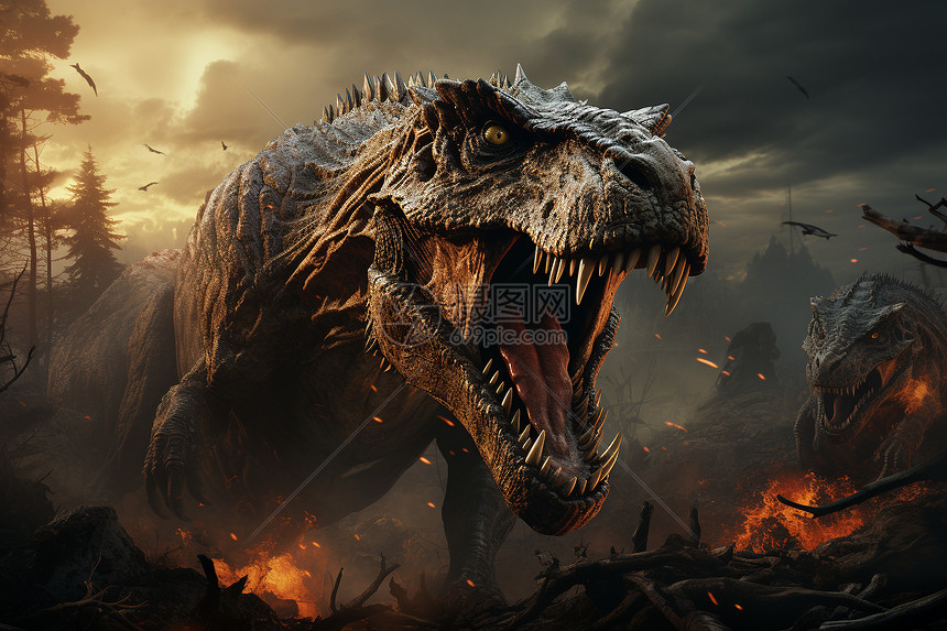 一只强大的霸王龙图片素材-正版创意图片600515410-摄图网