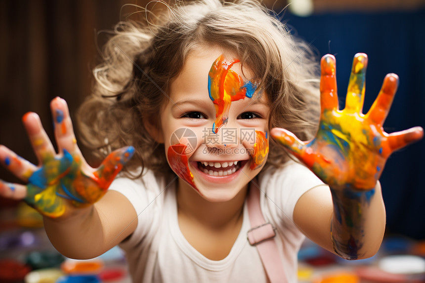 伸出双手的可爱女孩高清图片下载-正版图片600516392-摄图网