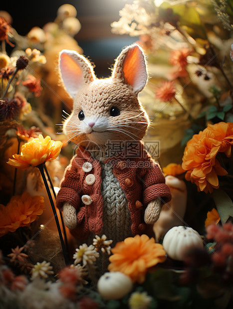 精致的兔子玩具高清图片下载-正版图片600522707-摄图网