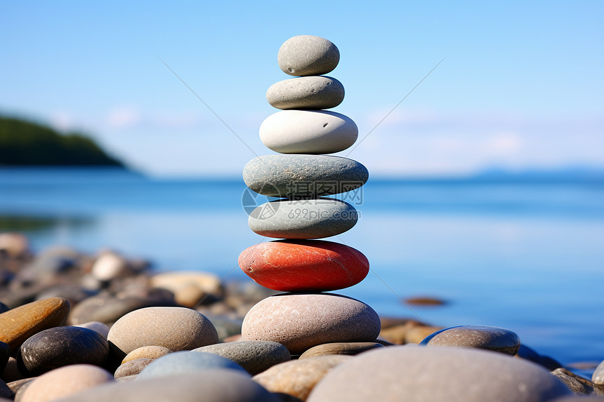 叠放的石头堆高清图片下载-正版图片600527107-摄图网