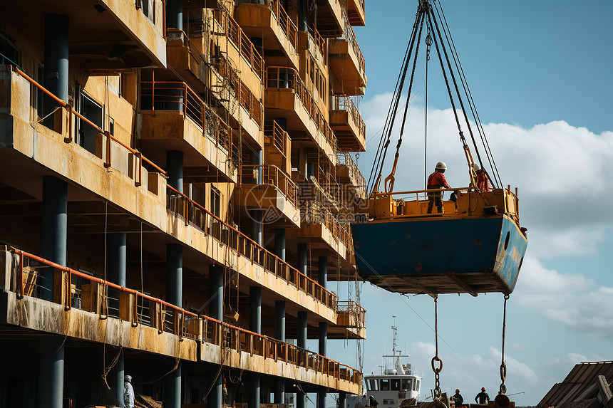绳索运送物资和设备高清图片下载-正版图片600530357-摄图网