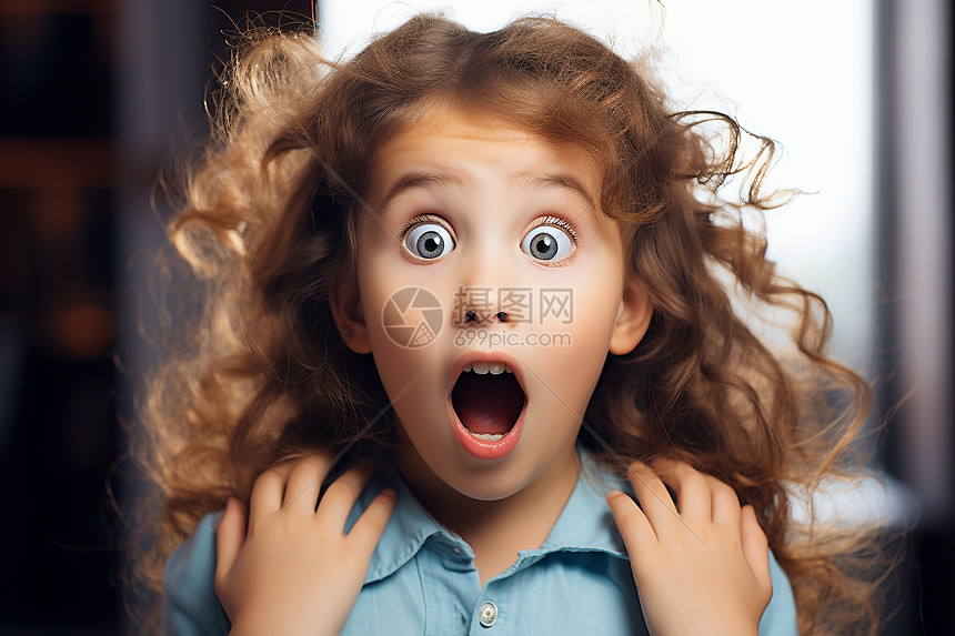 露出惊讶表情的孩子高清图片下载-正版图片600531072-摄图网
