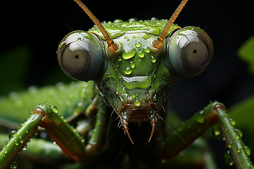 螳螂头部特写高清图片下载-正版图片600535589-摄图网