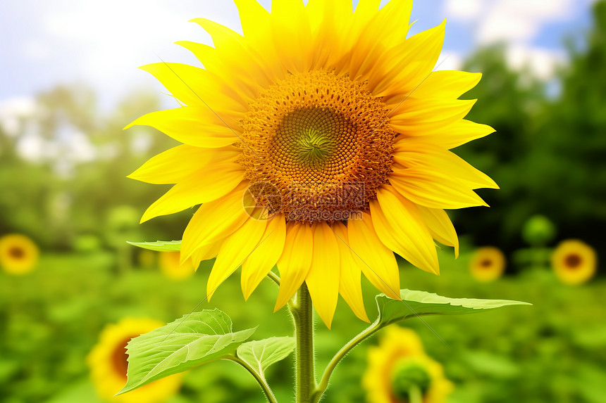 户外的向日葵高清图片下载-正版图片600540703-摄图网