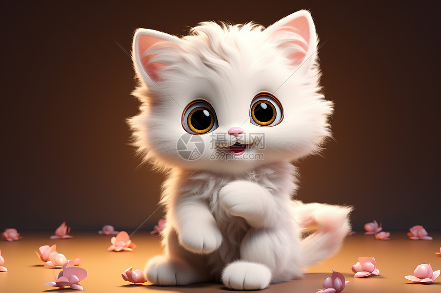 可爱的卡通猫插画图片下载-正版图片600542557-摄图网