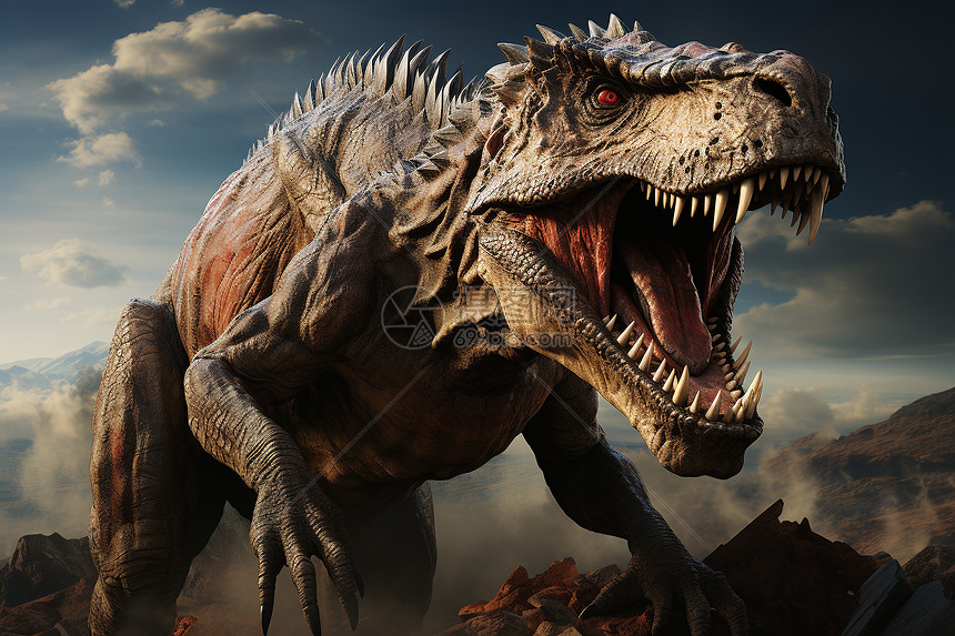 凶猛的霸王龙插画图片下载-正版图片600544124-摄图网