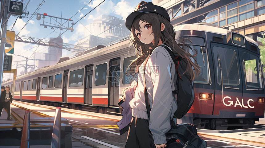 漂亮的动漫女孩插画图片下载-正版图片600544590-摄图网