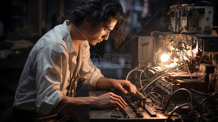 维修电路的男人高清图片下载-正版图片600544694-摄图网