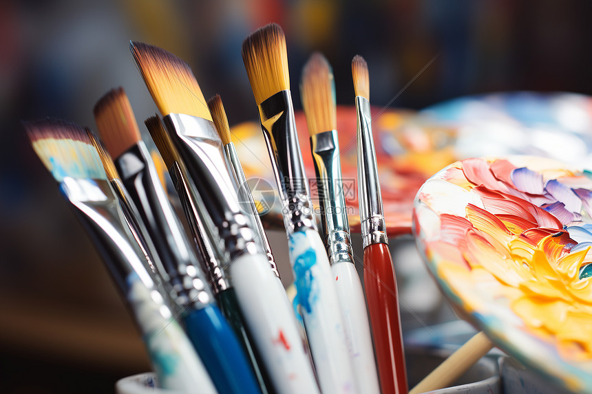 绘画的画笔高清图片下载-正版图片600546826-摄图网