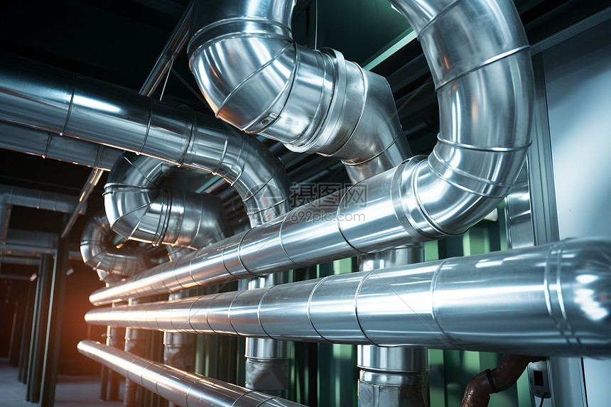 大型的金属管道高清图片下载-正版图片600547847-摄图网