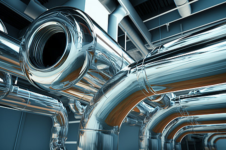 大型的金属管道高清图片下载-正版图片600547847-摄图网