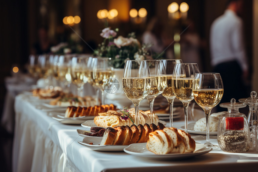 一桌子美酒佳肴高清图片下载-正版图片600550218-摄图网
