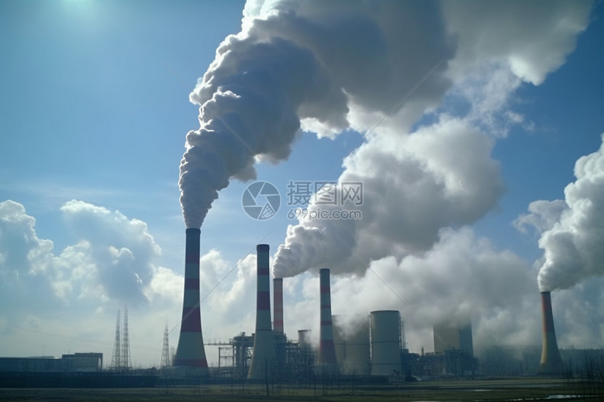 烟囱中的烟雾高清图片下载-正版图片600551642-摄图网