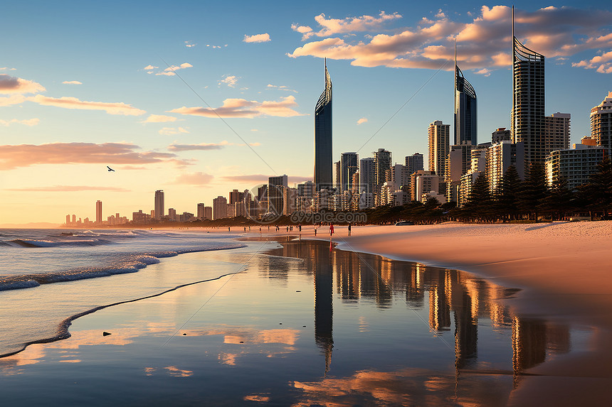 黄金海岸的城市建筑高清图片下载-正版图片600561620-摄图网