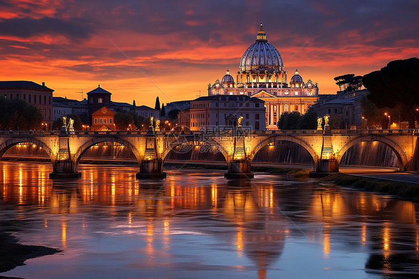 欧洲河畔的美丽景观高清图片下载-正版图片600565136-摄图网