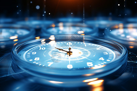 商业的蓝色时钟图片素材-正版创意图片600569382-摄图网