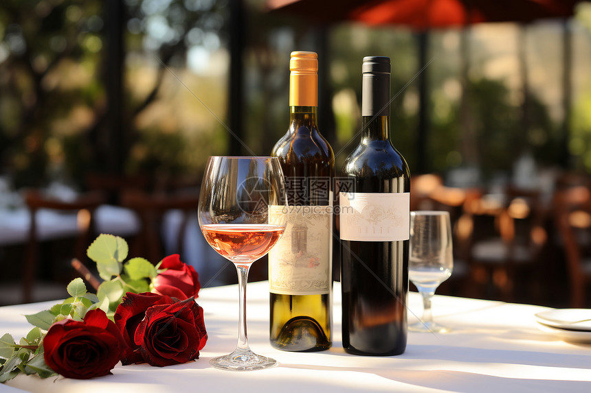 浪漫餐桌上的美酒佳肴高清图片下载-正版图片600569911-摄图网