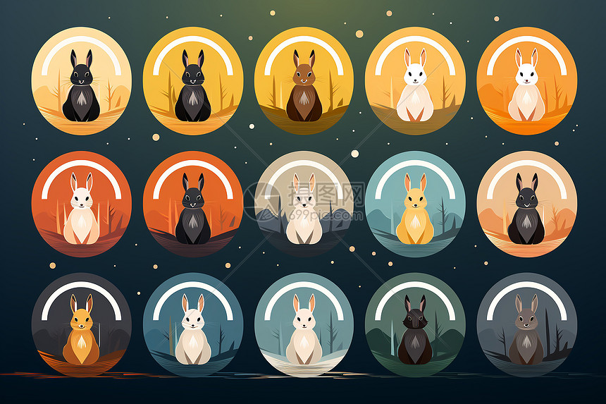 3D创意艺术的卡通兔子插图插画图片下载-正版图片600572020-摄图网