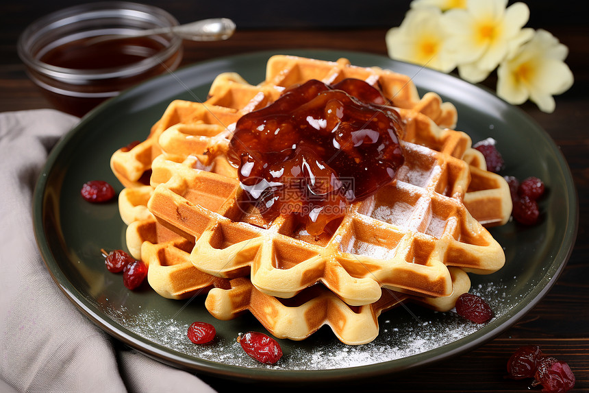 美味的华夫饼高清图片下载-正版图片600578179-摄图网