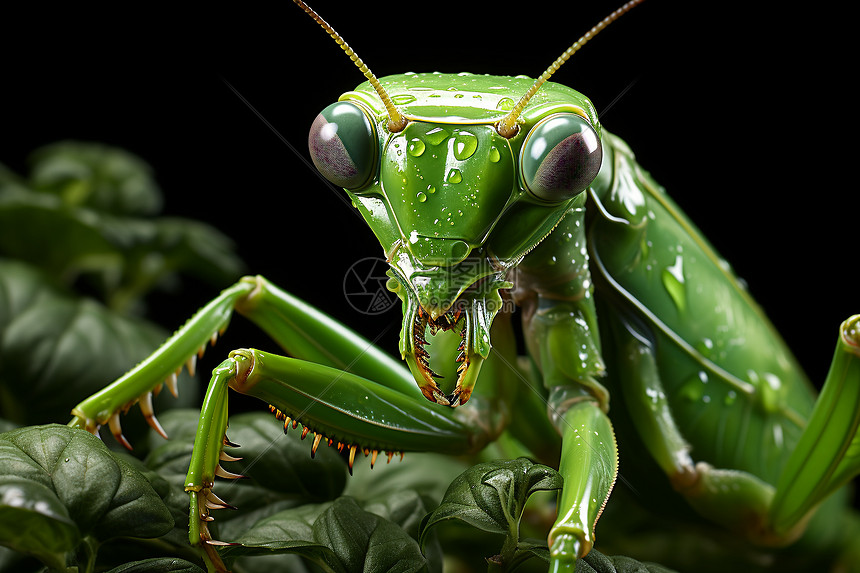 正在思考的螳螂高清图片下载-正版图片600581162-摄图网