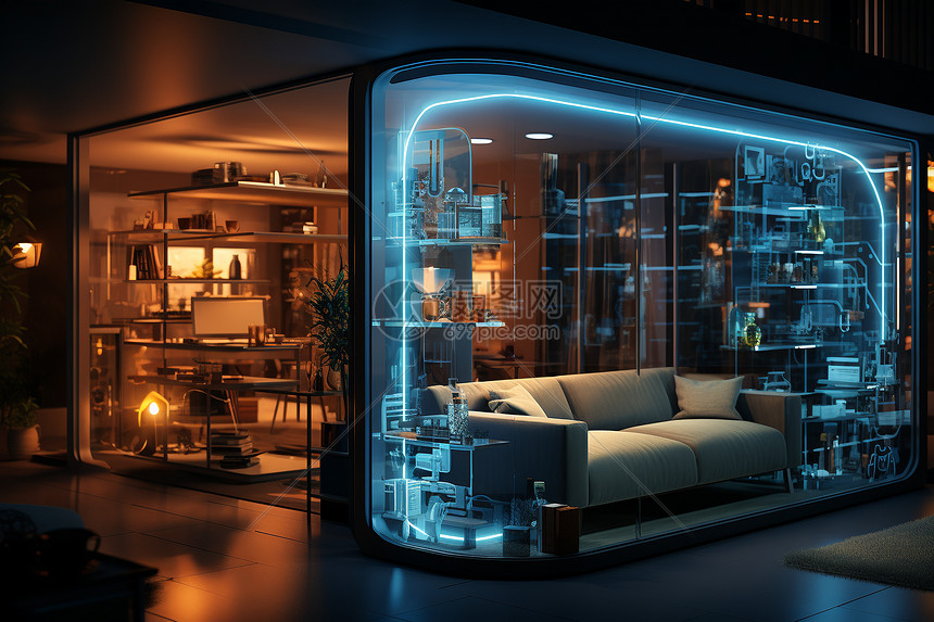 未来家居智能系统图片素材-正版创意图片600587086-摄图网