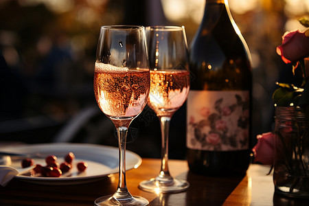浪漫美食与美酒高清图片下载-正版图片600588139-摄图网