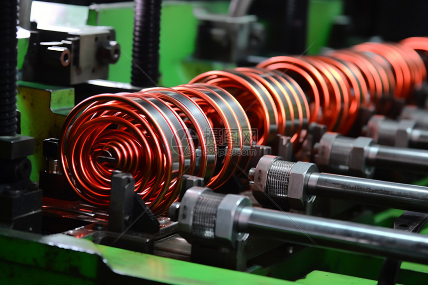 机械工厂里的弹簧生产高清图片下载-正版图片600589866-摄图网