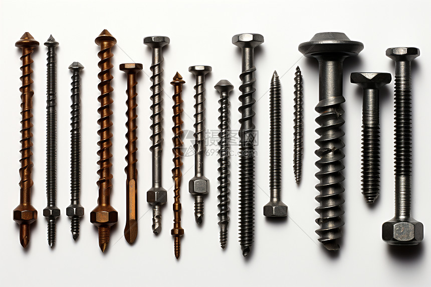 各种型号的螺丝钉高清图片下载-正版图片600608169-摄图网