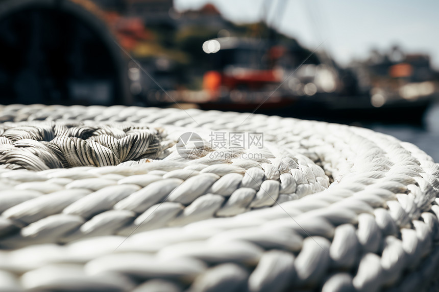 水面上的白色绳子高清图片下载-正版图片600614542-摄图网