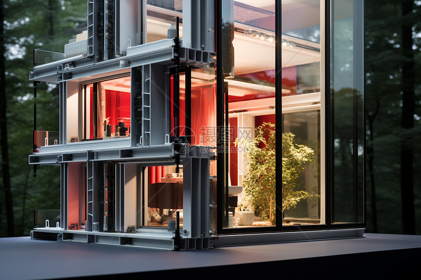 现代建筑与自然的融合图片素材-正版创意图片600614559-摄图网