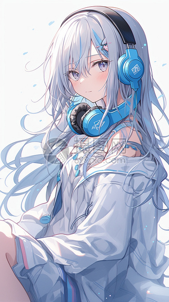 可爱的漫画少女插画图片下载-正版图片600616460-摄图网