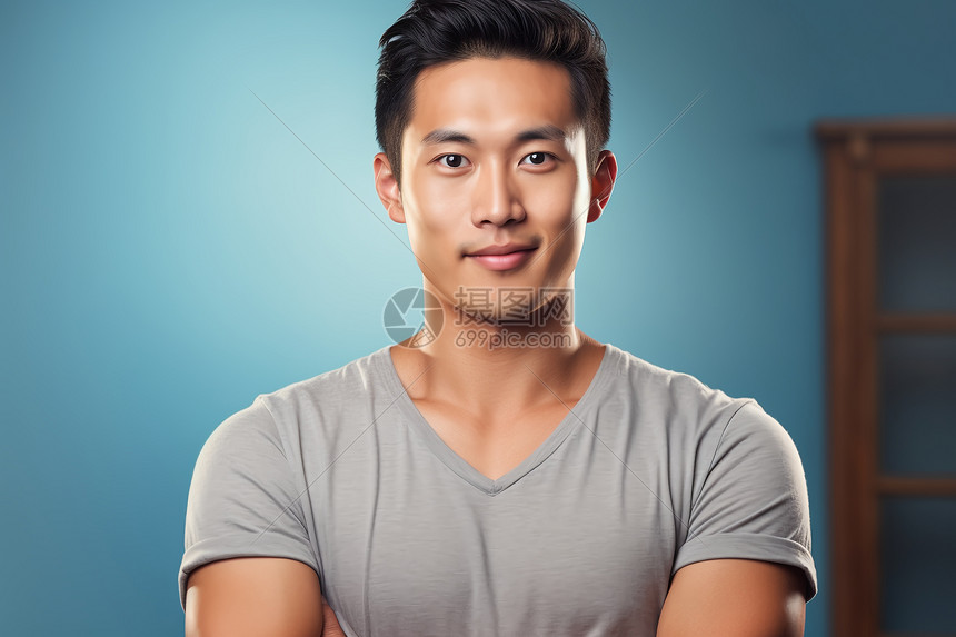 端庄帅气的年轻男人高清图片下载-正版图片600621204-摄图网