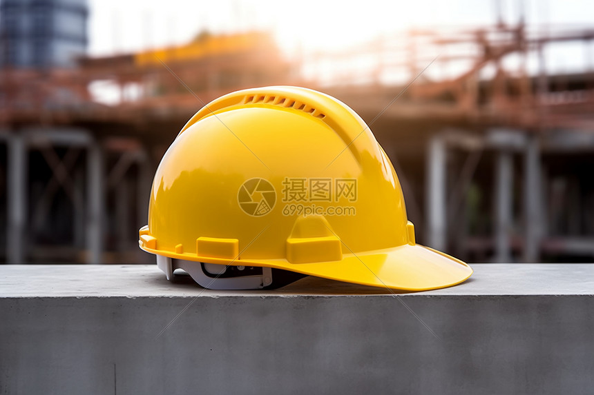 工地上戴着的安全帽高清图片下载-正版图片600622310-摄图网