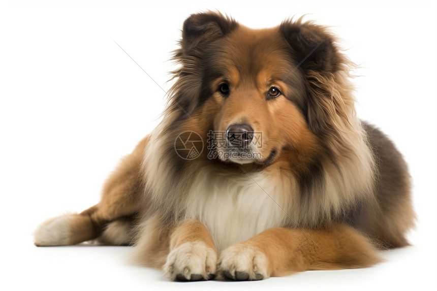 乖巧的长毛狗高清图片下载-正版图片600627434-摄图网