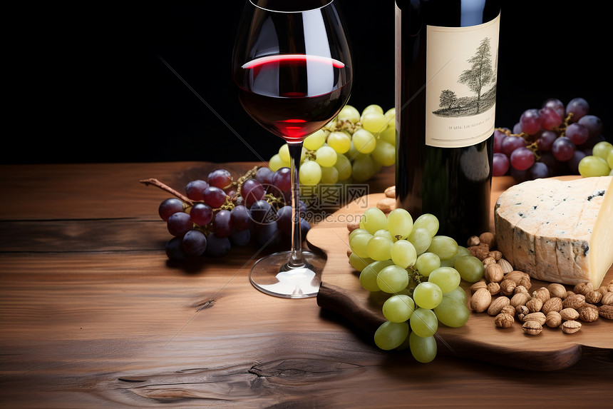 美食与美酒的共鸣高清图片下载-正版图片600630626-摄图网