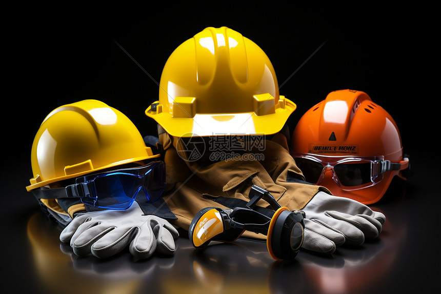 工地安全帽高清图片下载-正版图片600635086-摄图网