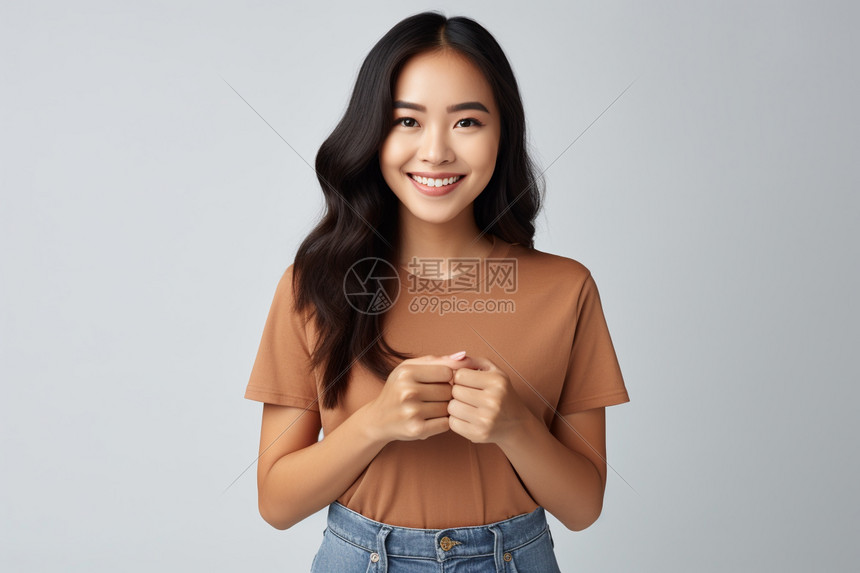 一个中国女孩高清图片下载-正版图片600637354-摄图网