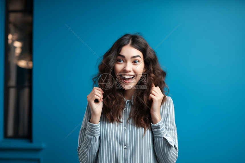 惊喜的女性高清图片下载 正版图片600637380 摄图网