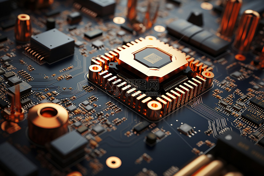 电脑主板上CPU高清图片下载-正版图片600640006-摄图网