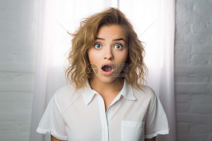 惊讶表情的女士高清图片下载-正版图片600645469-摄图网